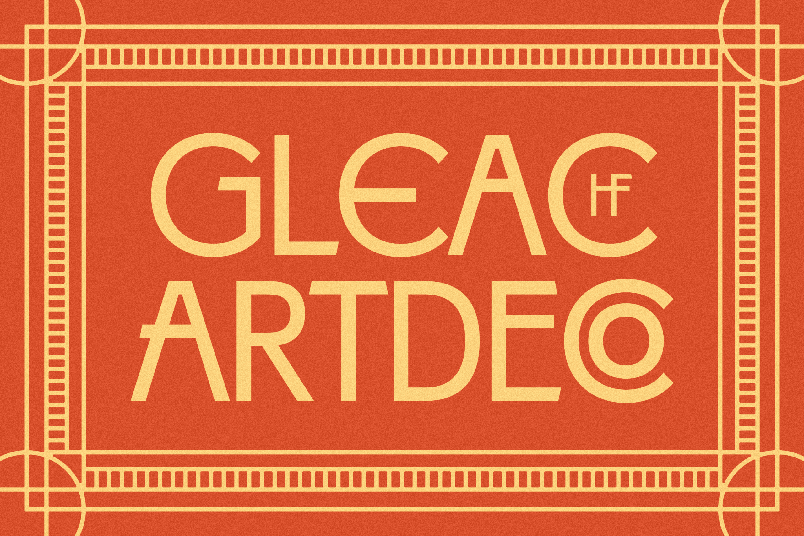 Gleac HF – Art Deco Display Font with Alternates & Ligatures (4 Styles)